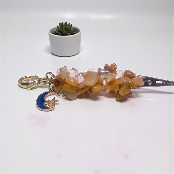 Artisan | Accessories | Beaded Cluster Roach Clip Gemstone With Moon ...